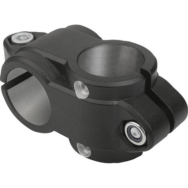 Kipp Linear Acuator Clamps Cross, Style E, A=50 mm, Aluminum, Black ...