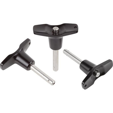 Kipp Ball Lock Pins, w/T-Grip, Self-Locking, D1=16 mm, L=30 mm, L1=13.1 ...