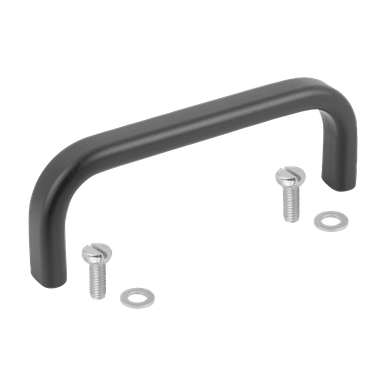 Kipp Pull Handle, Oval, L=190 mm, H=39 mm, Black Anodized, (Qty 1 ...
