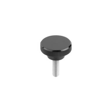 KIPP Knurled Knob, w/External Thread, M6X10, Style L, Thermoset, (Qty:10), K1223.302206X10 | AFT ...