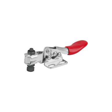 KIPP F2=2000, Toggle Clamp, Horizontal, w/Flat Foot and Adjustable ...