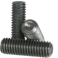 #3-56 x 1/8" Cup Point Set Screws, Black Oxide, Bulk | AFT Fasteners
