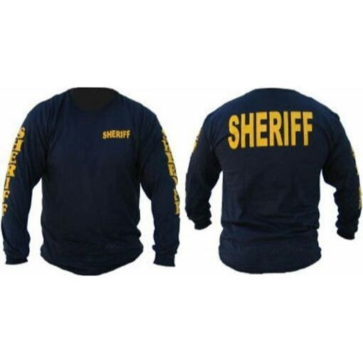Sheriff Long Sleeve Shirt with Sleeve Prints