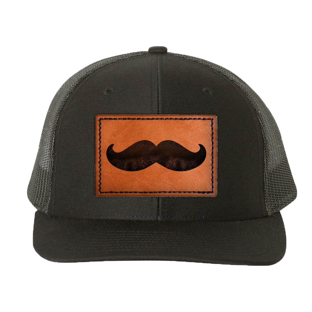 Heroes' Pride: Leather Patch Hat - Firefighter Mustache