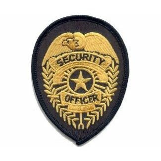 Patch - Security Officer Badge (Black with Gold)