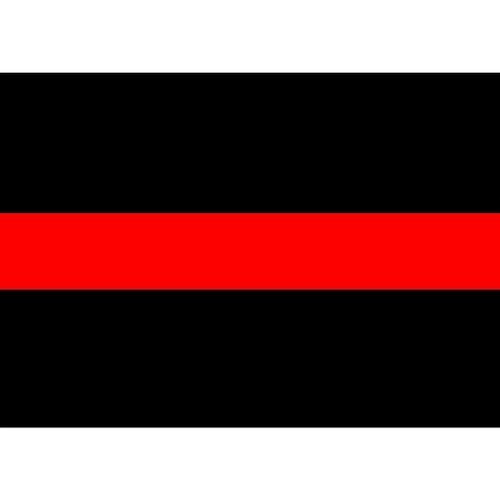 Thin Red Line Decal - Window Size (Square) - Firestoreonline