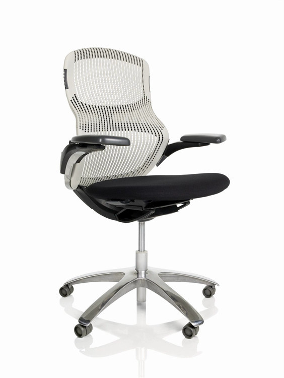 Knoll Generation Chair, 4-D Fully Adjustable Model, Cream White Back ...