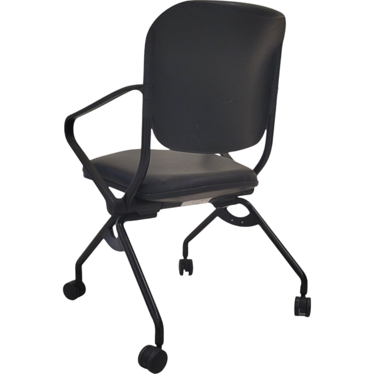 2-Pack Stackable Conference Room Chairs with Wheels and Paddle ...