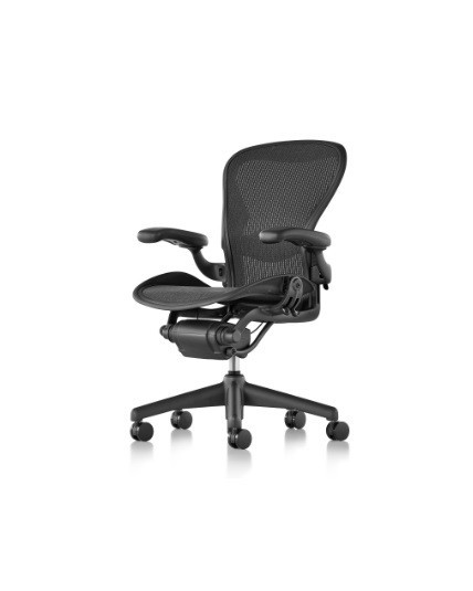 Herman Miller, Aeron Chair, Fully Adjustable Model, Black, Size B