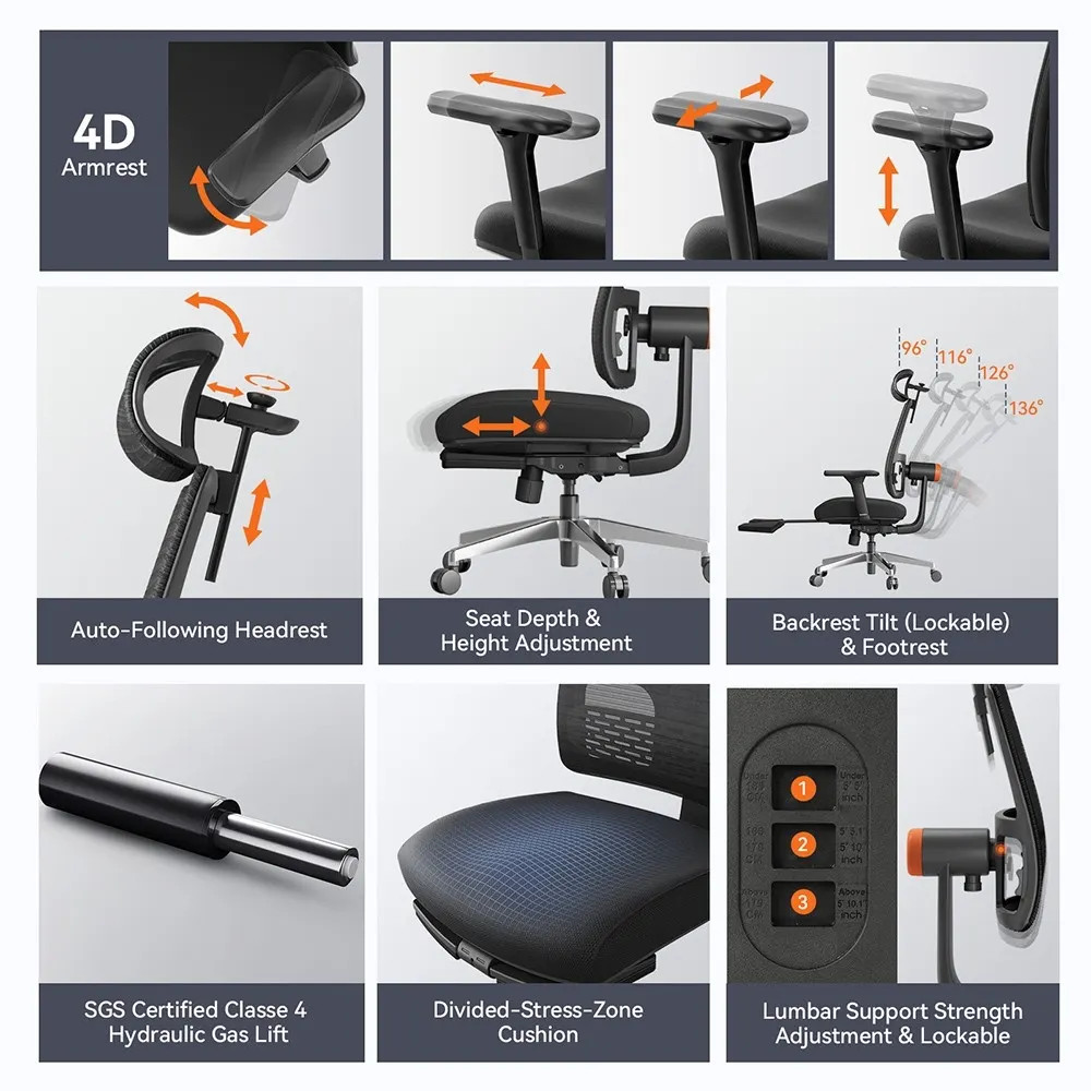 Office Chair Seat Tilt Adjustment Humanspine Adaptive Office Chair ...