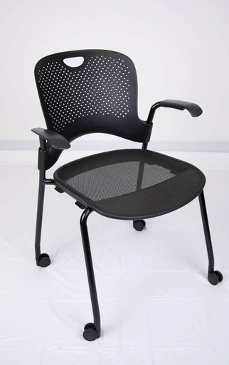 Herman Miller Caper Chair - Wheels - Side Arm Rests- Flexnet Seat