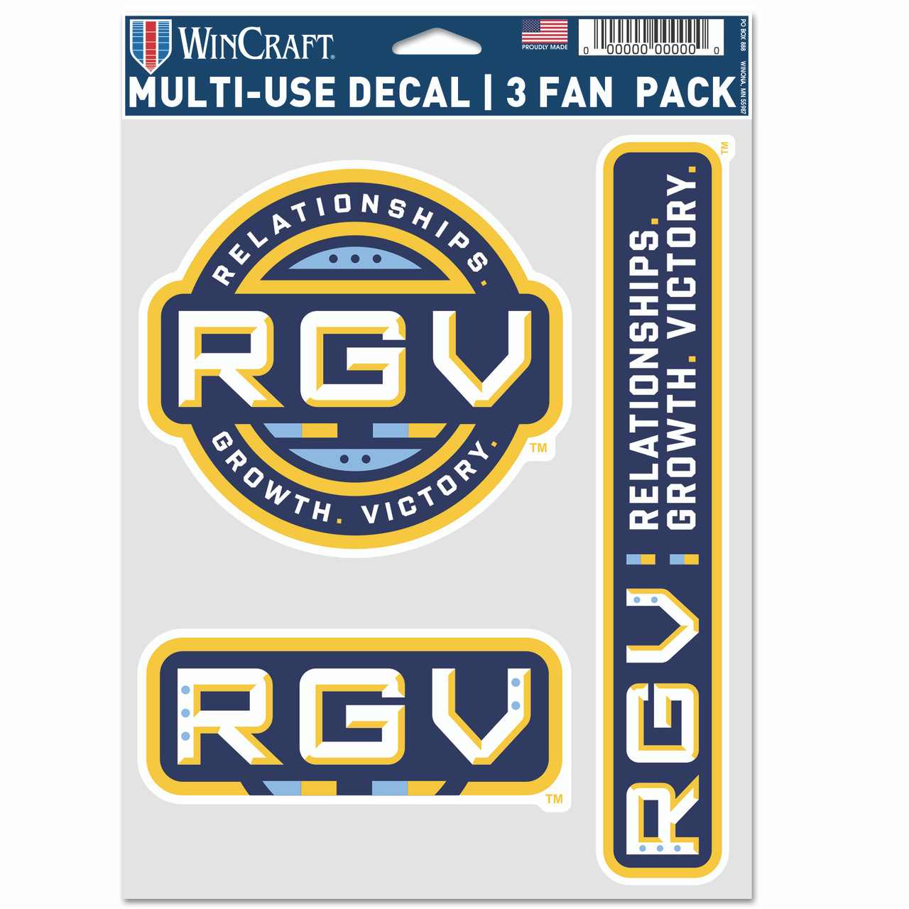 Wincraft RGV 3-Pack Fan Decals - MARQUETTE UNIVERSITY SPIRIT SHOP