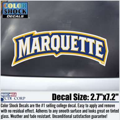 MARQUETTE Wordmark Color Shock Decal - MARQUETTE UNIVERSITY SPIRIT SHOP