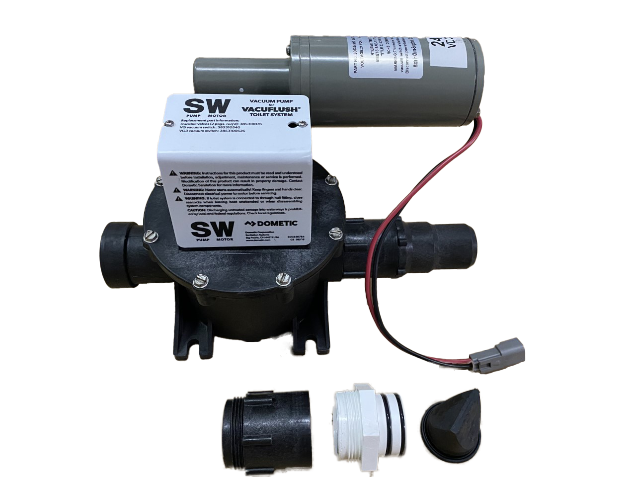 Dometic Vacuflush Low Profile LPVG-W-PUMP Assembly 24V