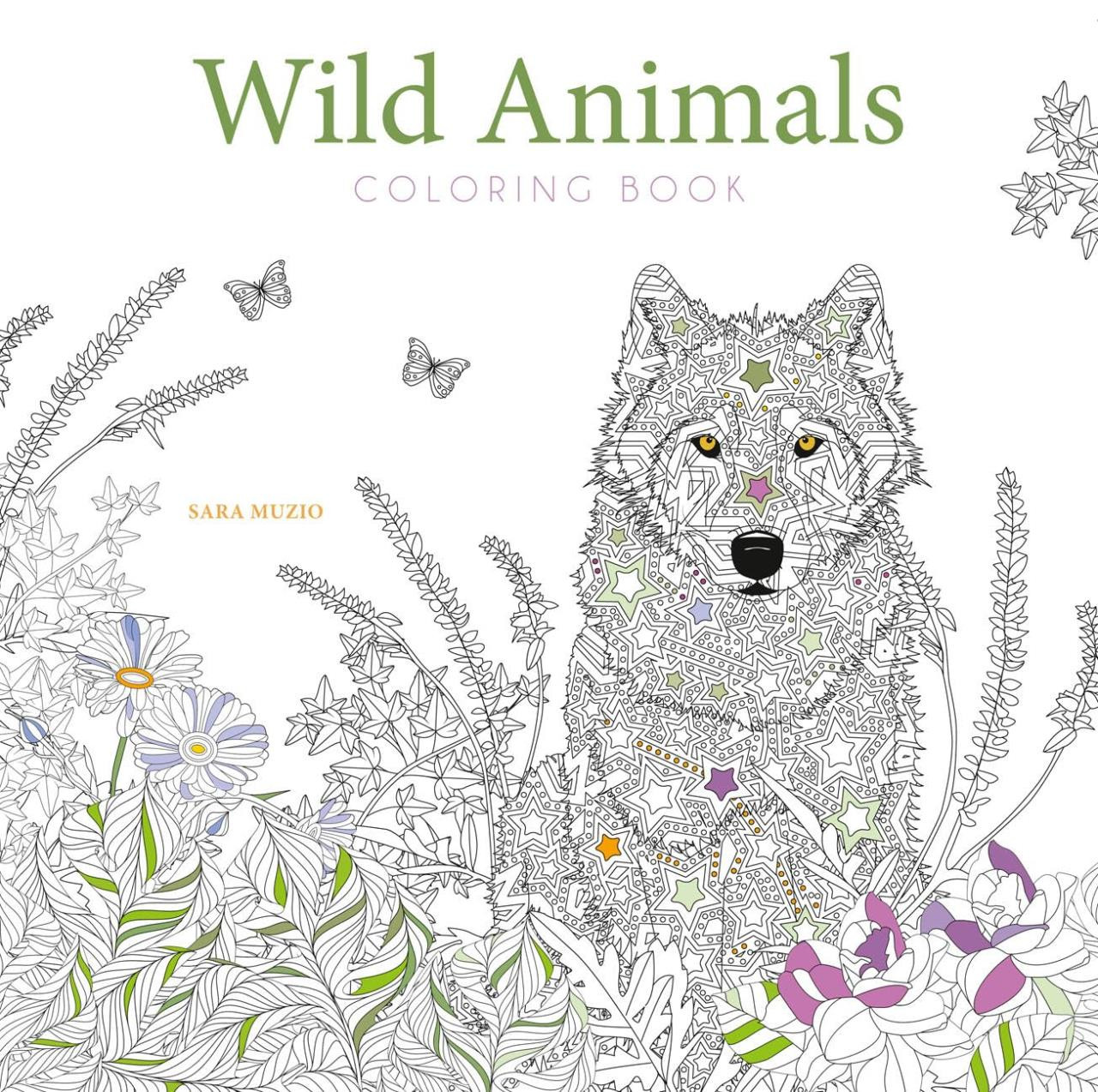 Sterling Publishing Wild Animals Coloring Book (Calm Coloring: Natural ...