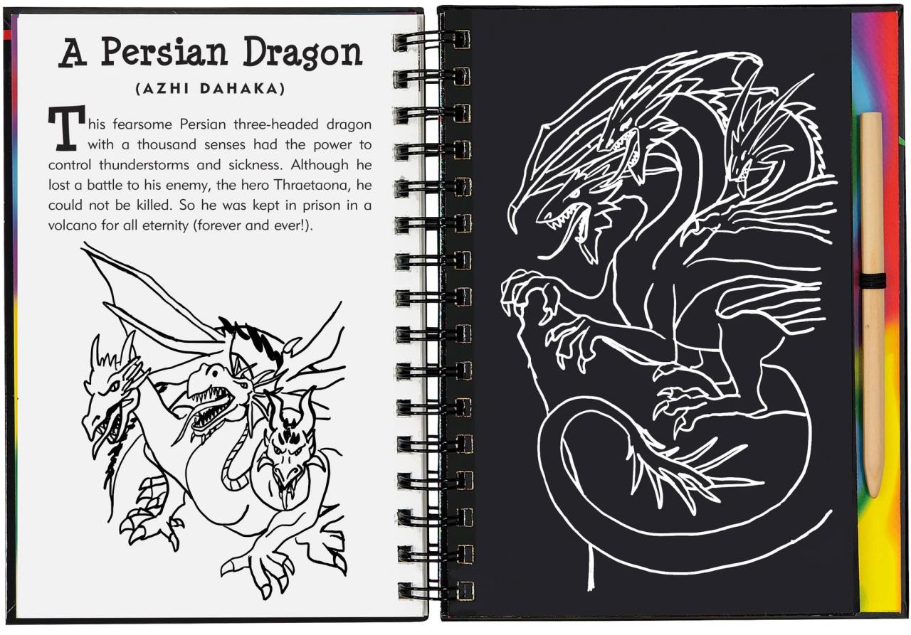 Peter Pauper Mythical Creature Scratch & Sketch - Yeager's Sporting Goods