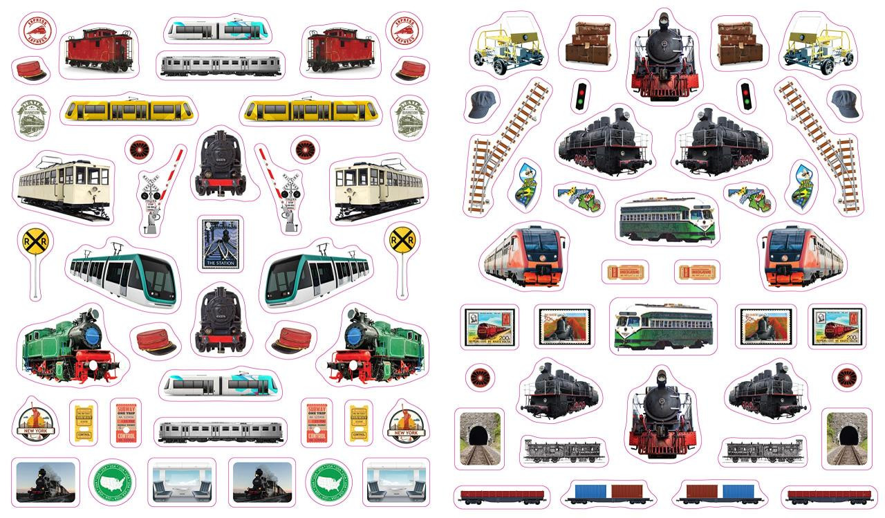 Workman Publishing 400 Reusable Trains Stickers - Yeager's Sporting Goods