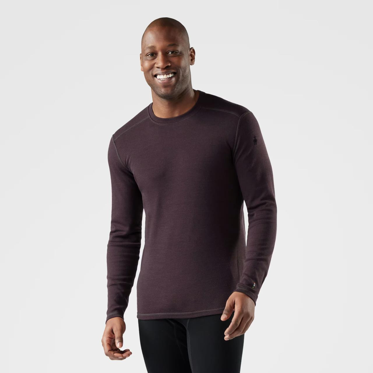 Smartwool Men's Classic Thermal Merino Base Layer Crew - Mink Heather ...