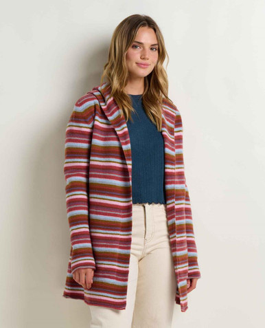 Toad & Co. Merino Heartfelt Hoodie - Dusty Cedar Stripe - Yeager's ...