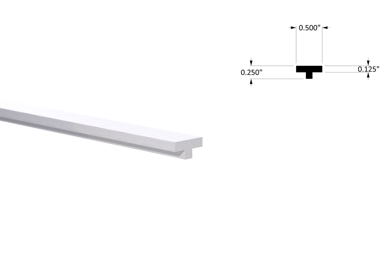 Aluminum T Bar 1/2" x 1/4" x 1/8" – 6061-T6 | Orange Aluminum