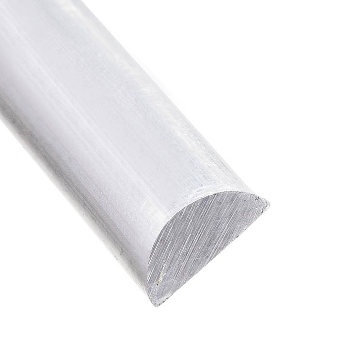 Round Bar - Half Round Bar: 1/4" Outside Diameter - 6061-T6 Aluminum ...
