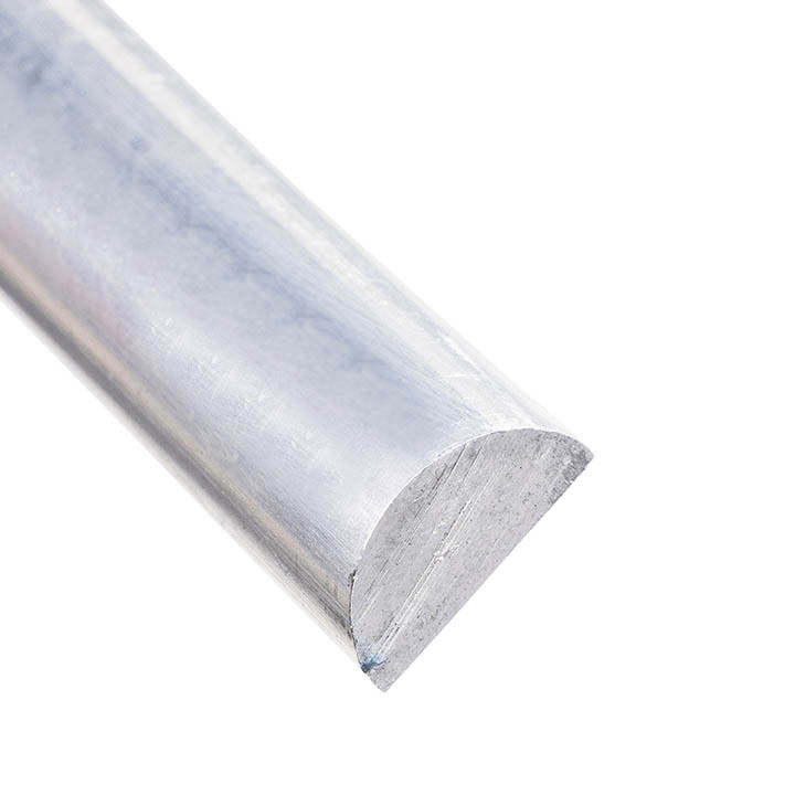 Round Bar - Half Round Bar: 5/8" Outside Diameter - 6061-T6 Aluminum ...