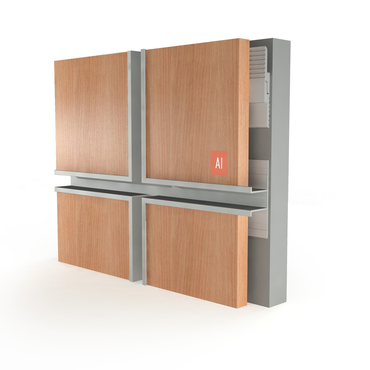 Divider Bar (Flanged) - Millwork: 2-3/8" Width x 1-3/32" Height x 1/16 ...