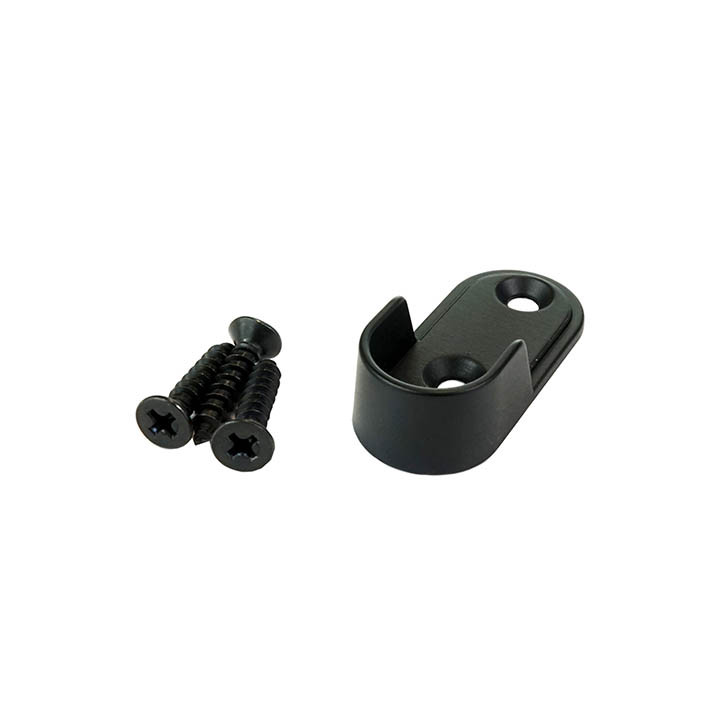Closet Rod Bracket (Oval, Open) - 6063-T5 Aluminum | Orange Aluminum