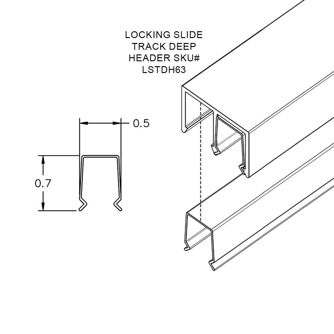 Slide Track - Locking - Accessory: Deep Header Insert - SKU: LSTDHI ...