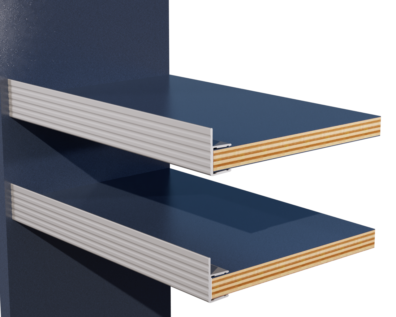 Shelf Stiffener - Safety Edge - Fits 3/4" - 6063-T5 Aluminum | Orange ...