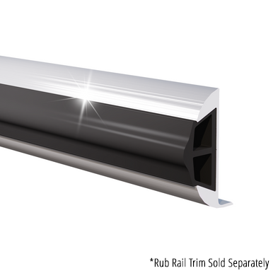Rub Rail Rubber Insert: 2" Width x 1-1/32" Height - 1-1/2" Reveal ...