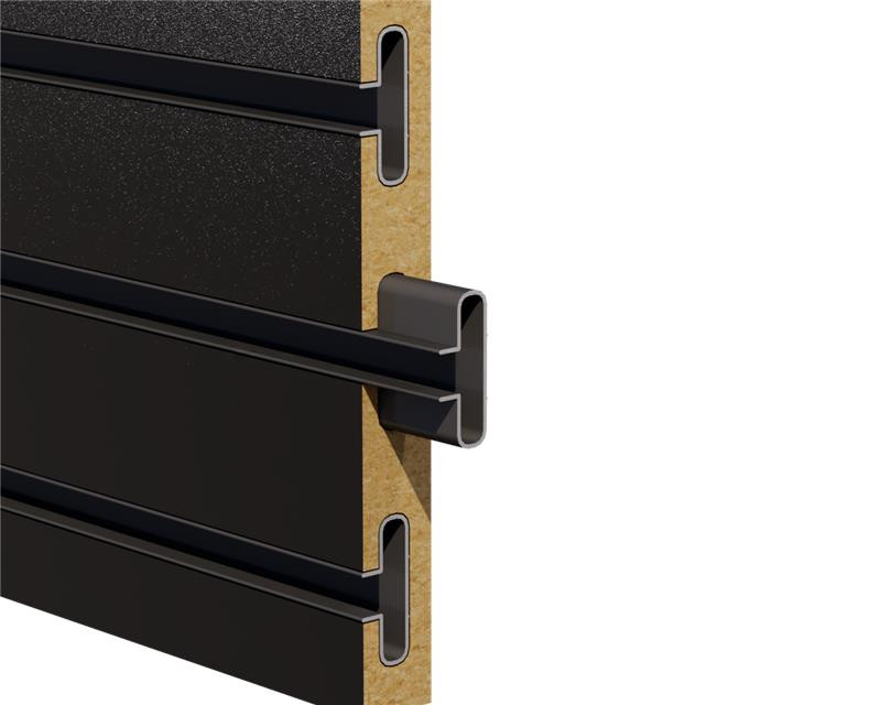 Slatwall - Slatwall Insert (Rounded): 1/2" Width x 1-9/32" Height x 1/ ...
