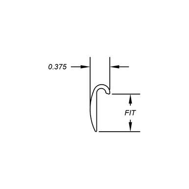 Overlap Edge Trim: 3/8" Width x 15/16" Height x 1/16" Thickness ...