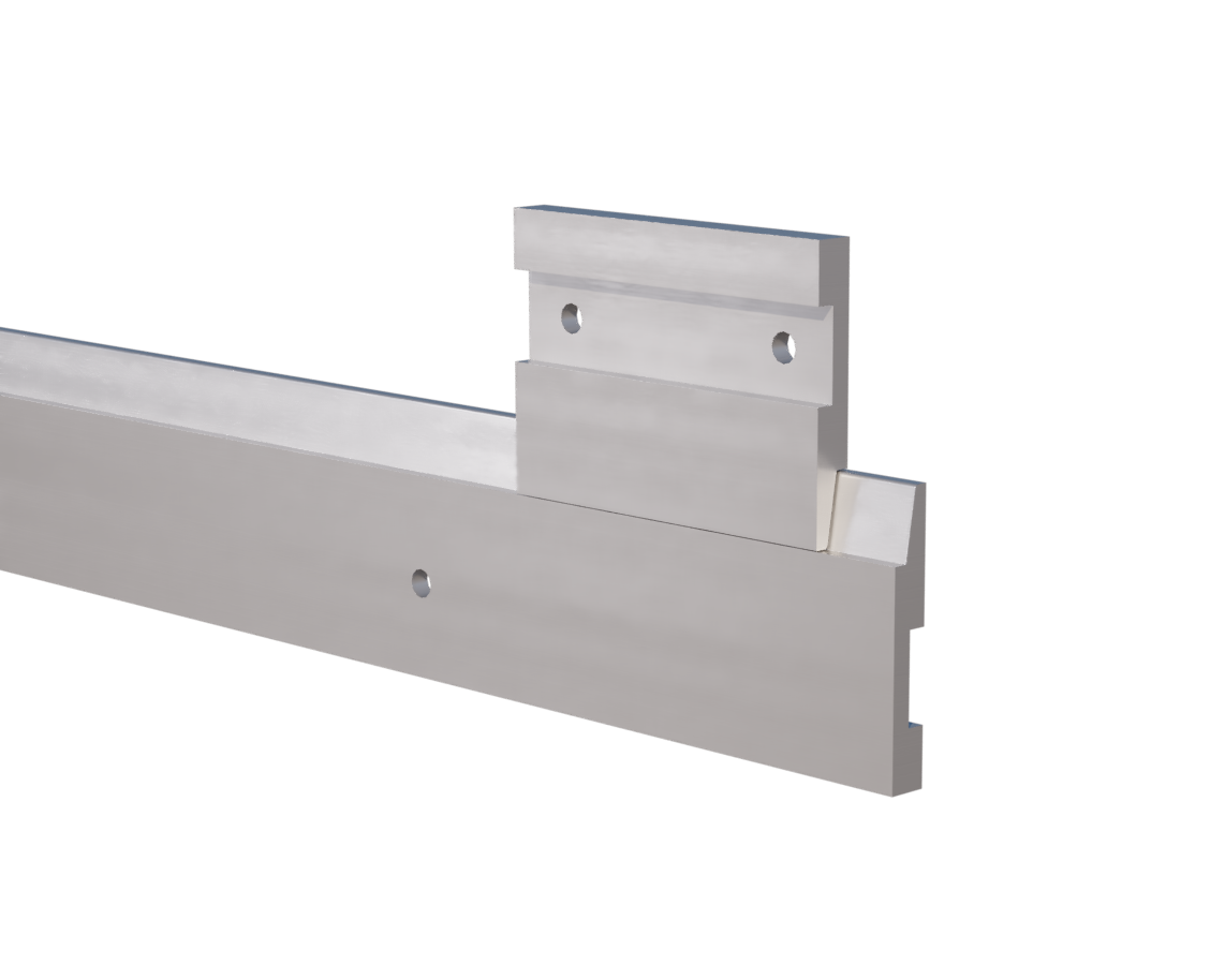 Hanging Cleat: HD (2.5" Clip) - Z Clip - 6063-T5 Aluminum | Orange Aluminum