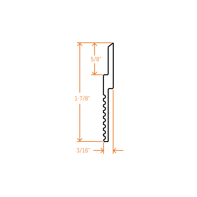 Hanging Cleat: MF625 (1.5" Clip) - Z Clip - 6063-T5 Aluminum | Orange ...