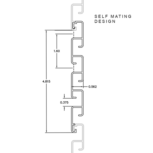 Slatwall - Interlocking System - Interlocking Slatwall Panel: 1/2 ...