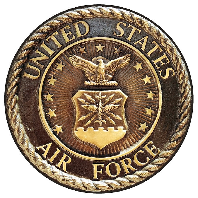 US Air Force Flat "Bronze" Steel Sign