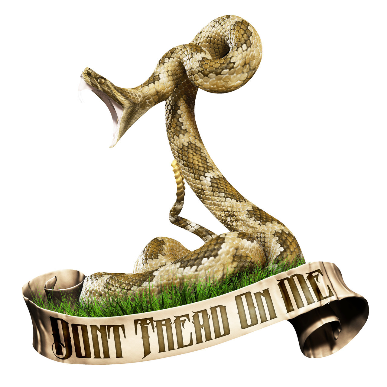 Don't Tread On Me Snake Cut-out Steel Sign