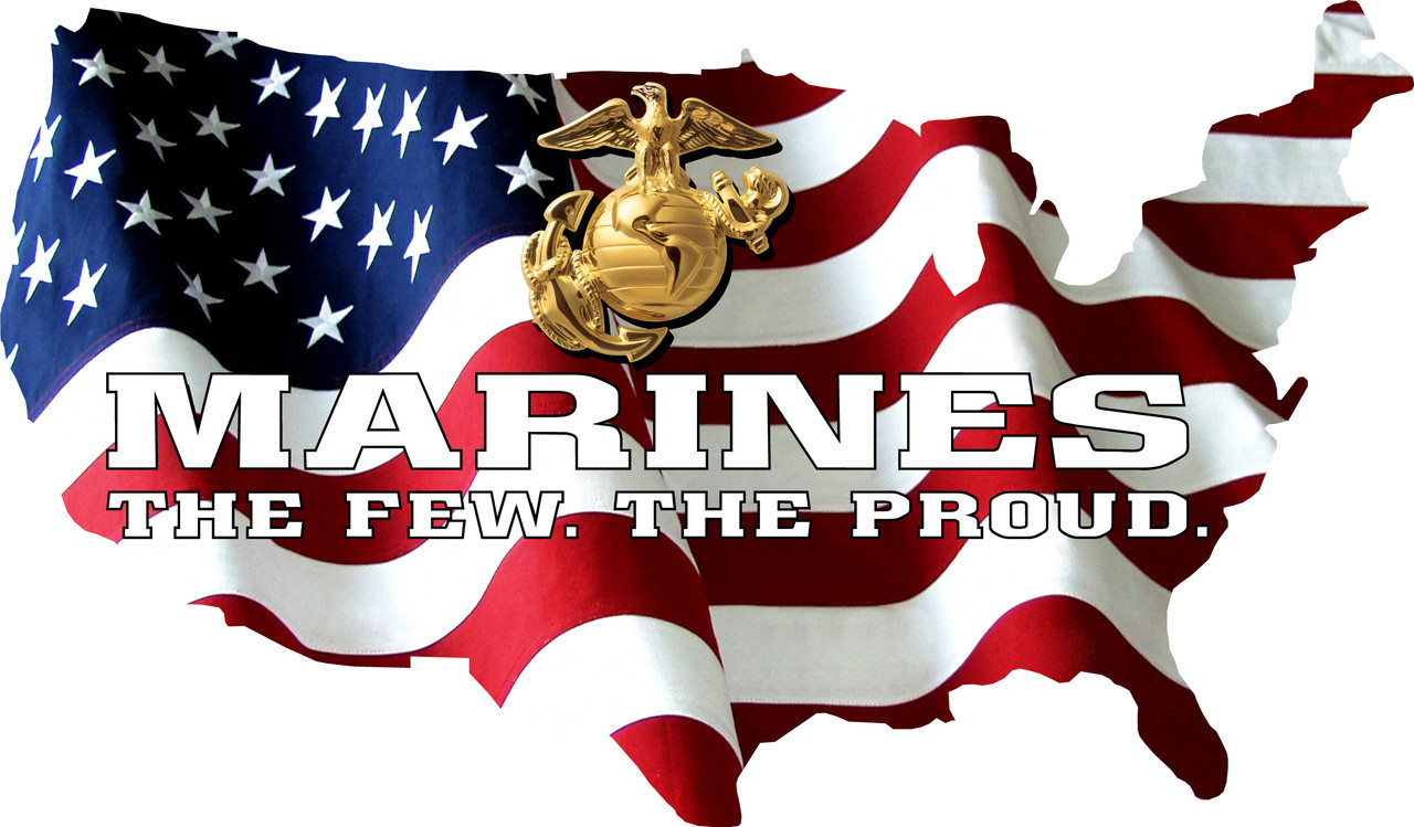 Marines The Few. The Proud. USA Flat Steel Sign