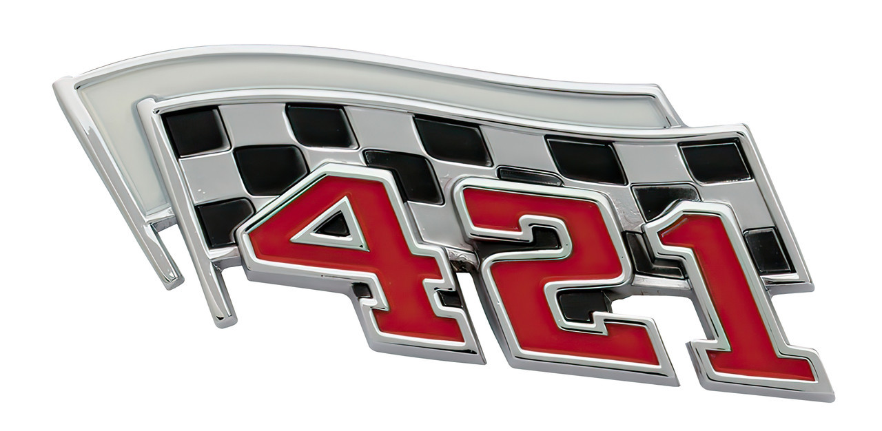 Pontiac 421 Emblem Wall Art Flat Steel Sign