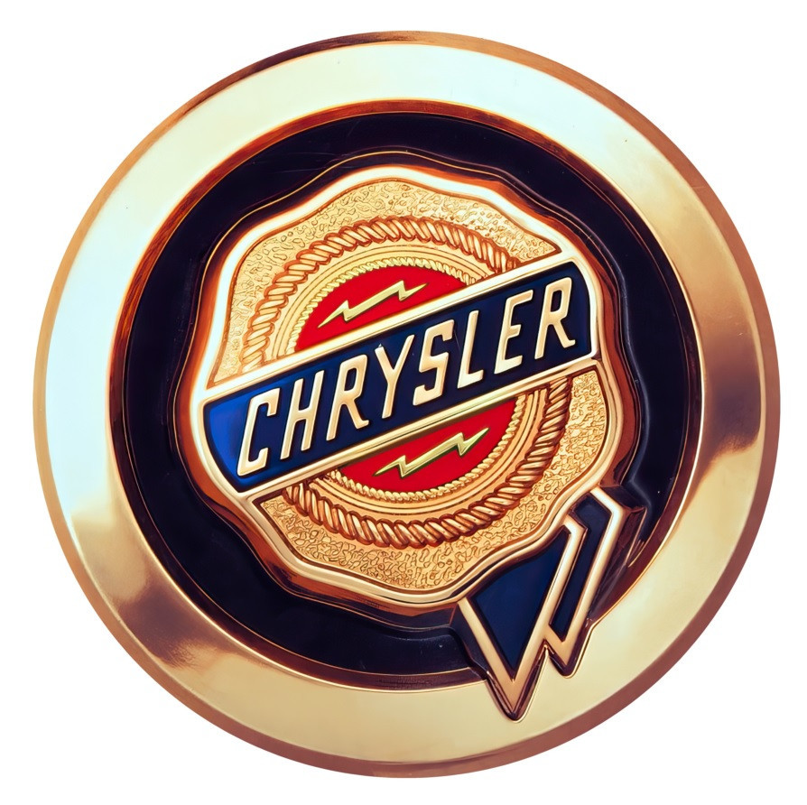 1925-1955 Chrysler Ribbon Logo Steel Sign