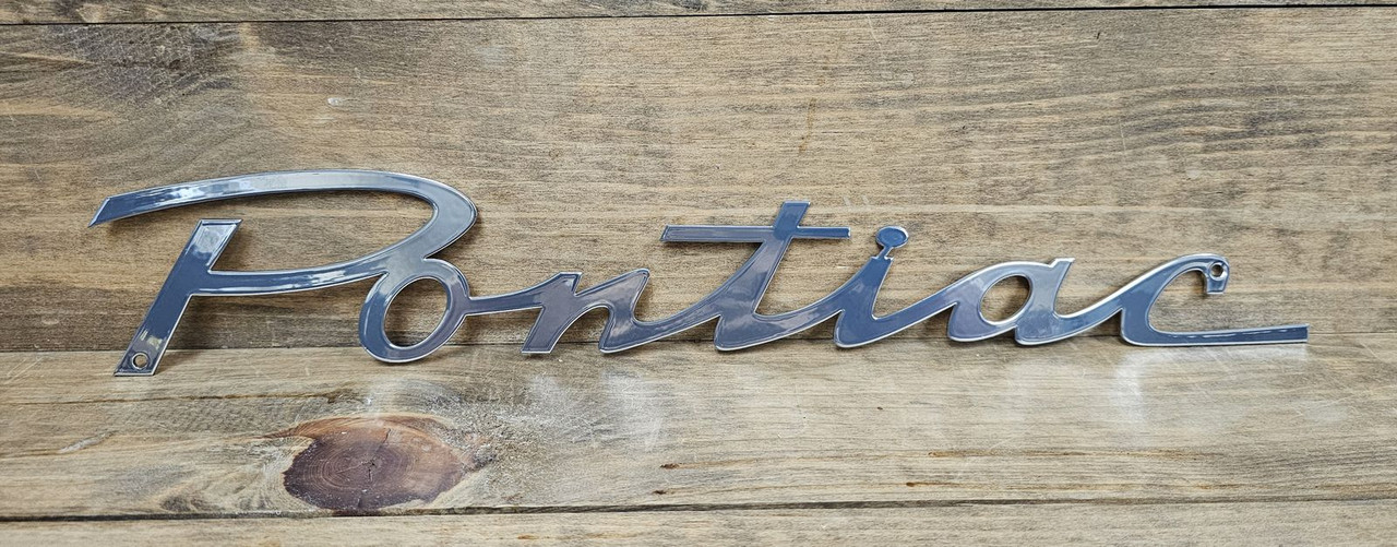 Pontiac Chrome Steel Sign