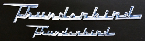 Thunderbird Script Flat Steel Sign