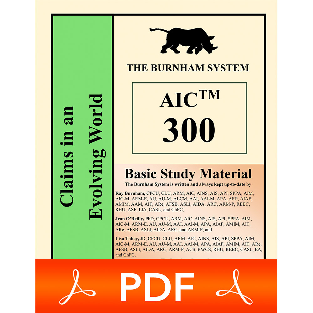 AIC™ - Associate in Claims Study Guides | Burnham System