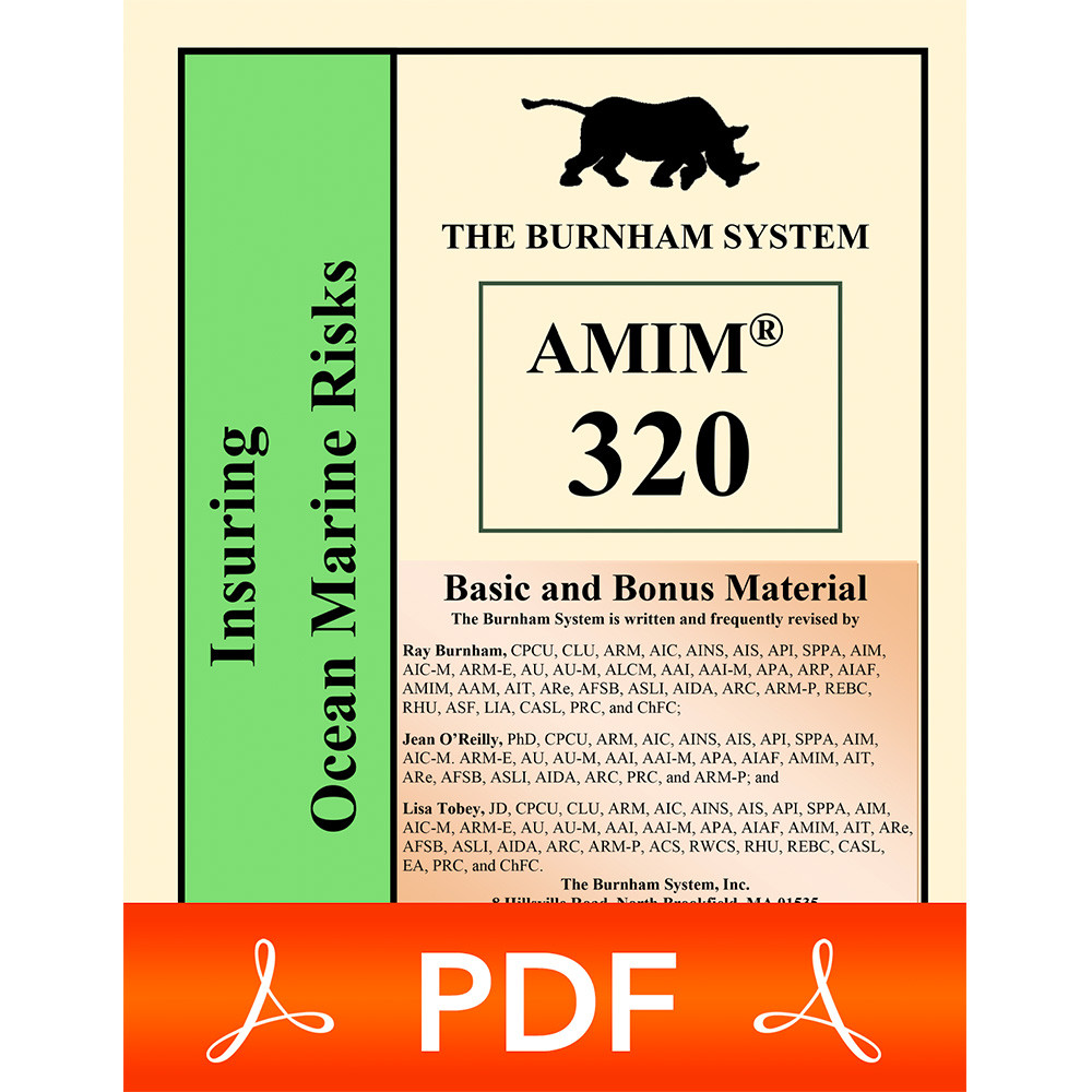 AMIM® - Associate in Marine Insurance Management AMIM® Study Guides ...