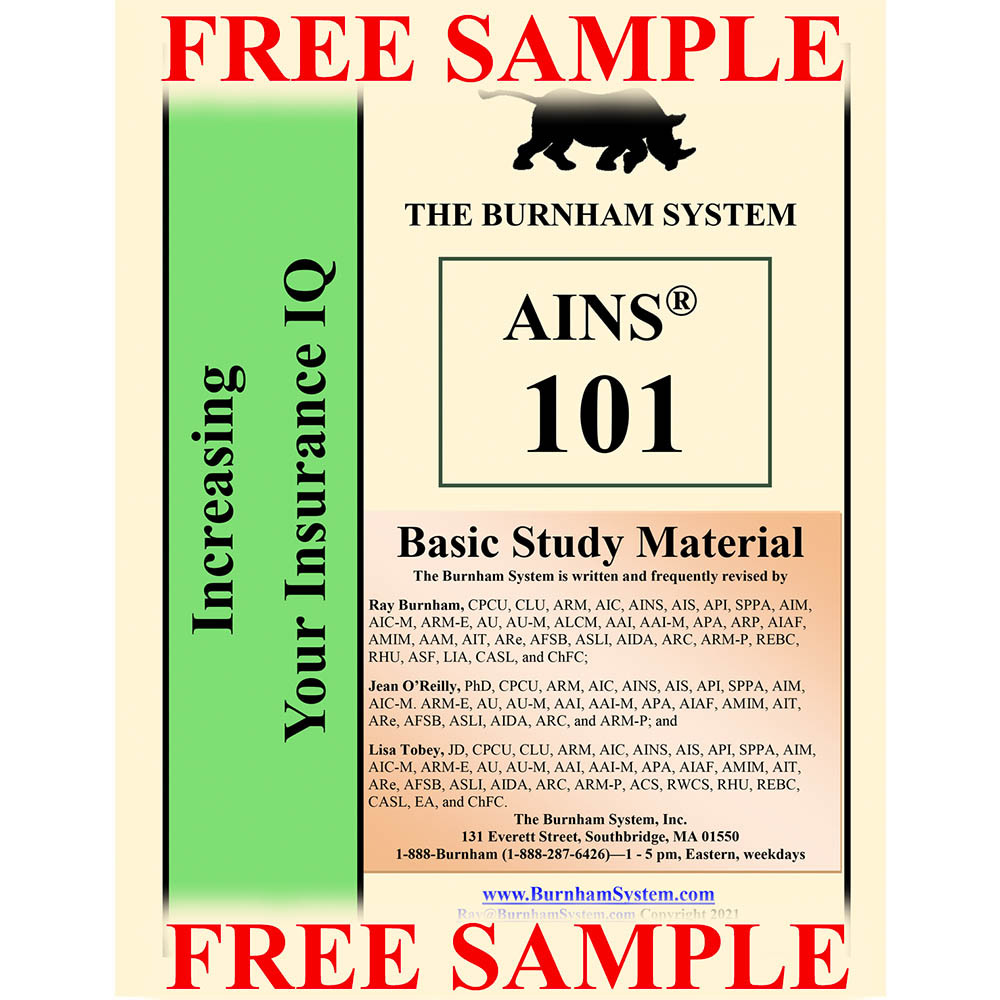 Free Sample -AINS 101- Printable PDF