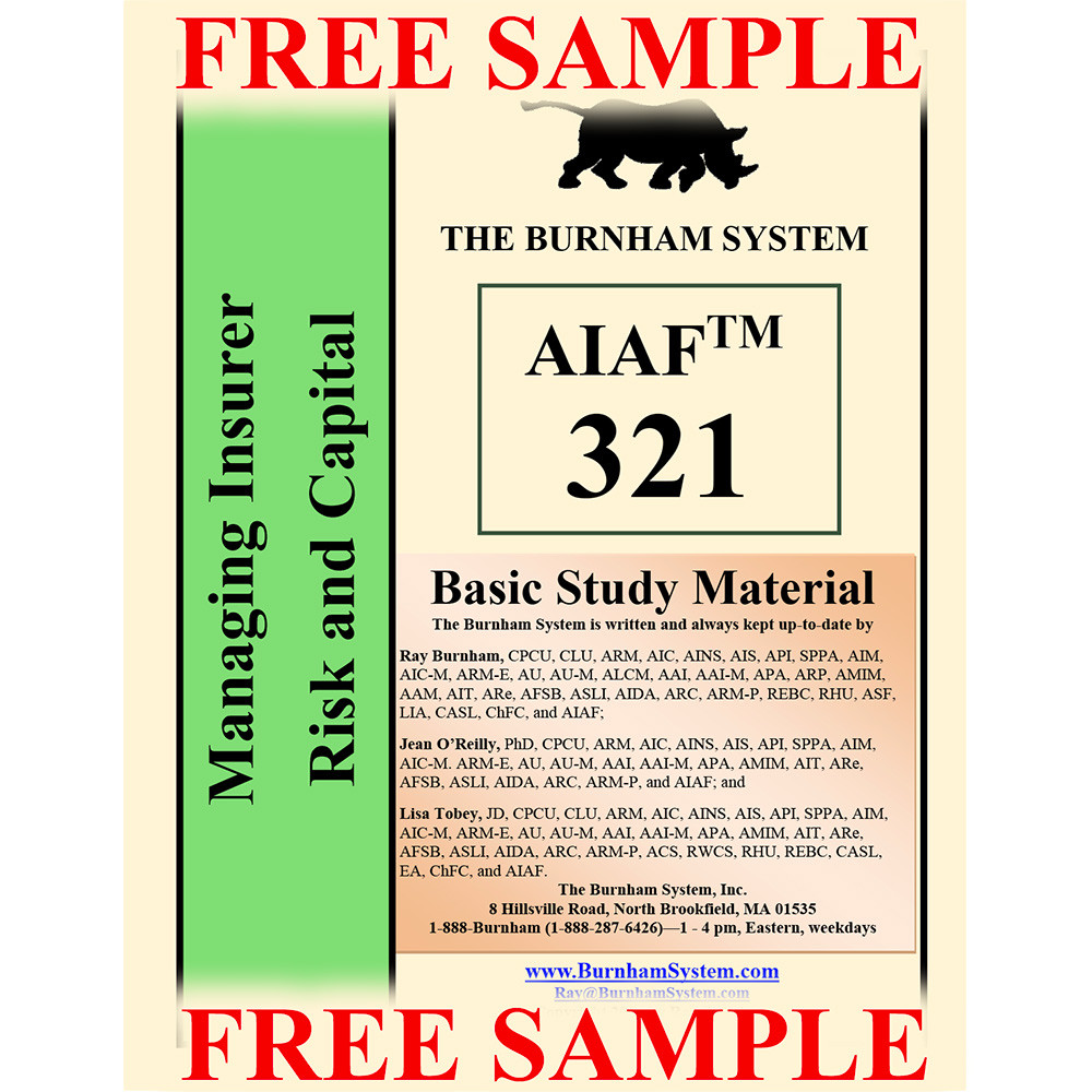 Free Sample - AIAF 321 - Printable PDF