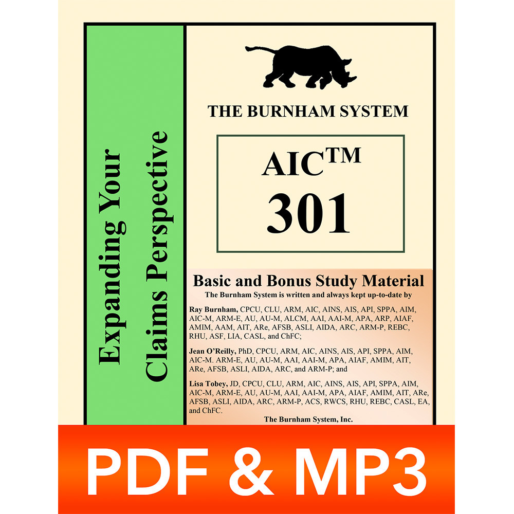 AIC™ - Associate in Claims Study Guides | Burnham System