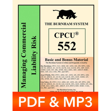 CPCU® 552 Managing Commercial Liability Risk Study Guide PDF-MP3