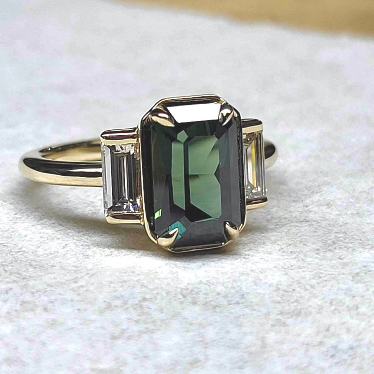 Dark Green Stone Rings